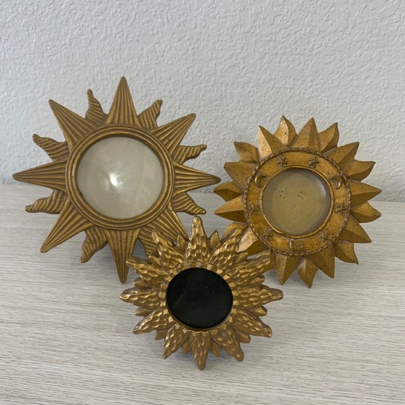 American Vintage | Accents | Vtg Sunburst Photo Frames Gold Tone ...
